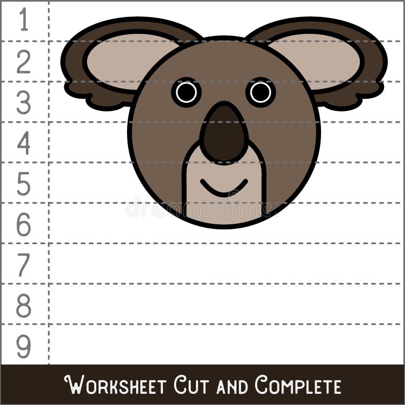 Worksheet. Game for Kids, Children. Math Puzzles. Cut and Complete ...