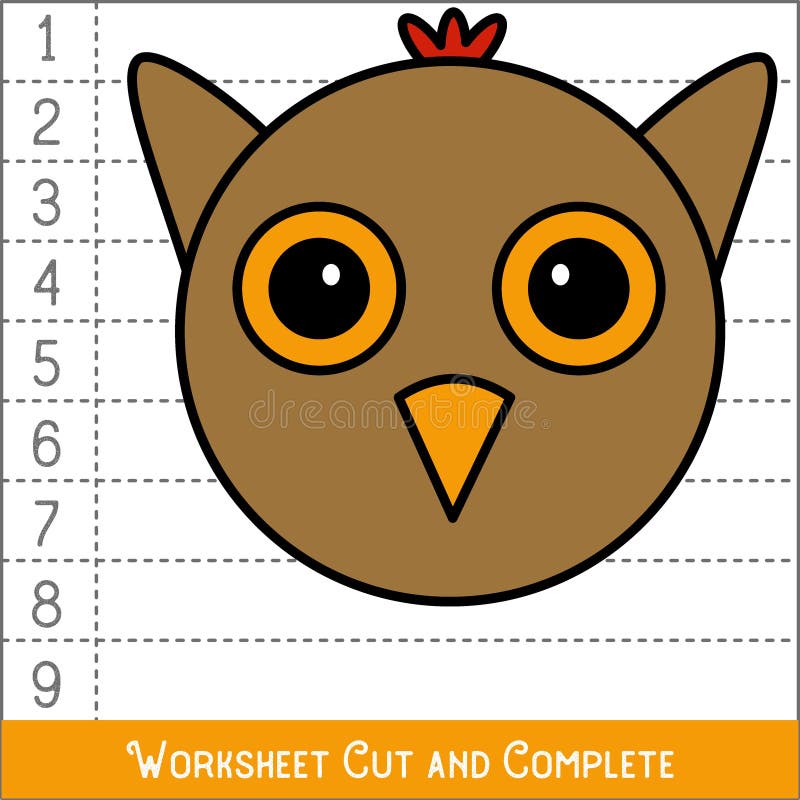 Worksheet. Game for Kids, Children. Math Puzzles. Cut and Complete ...