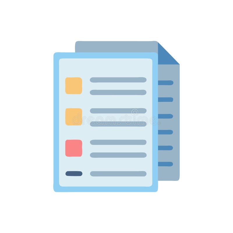 Worksheet Icon for Study Activities Stock Vector - Illustration of ...