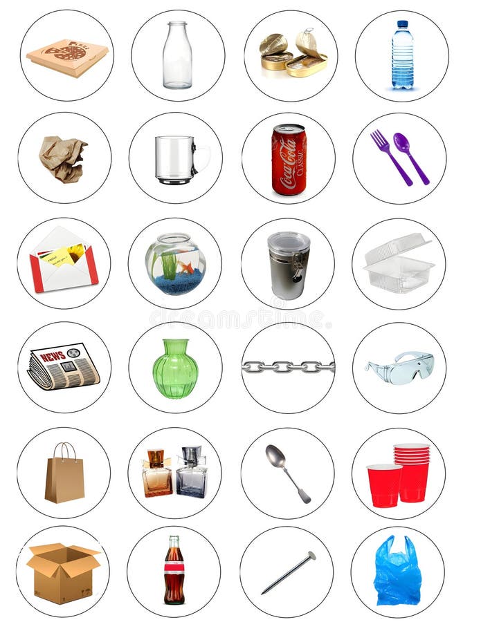 Worksheet for Identifying Recyclable and Non-Recyclable Items Stock ...