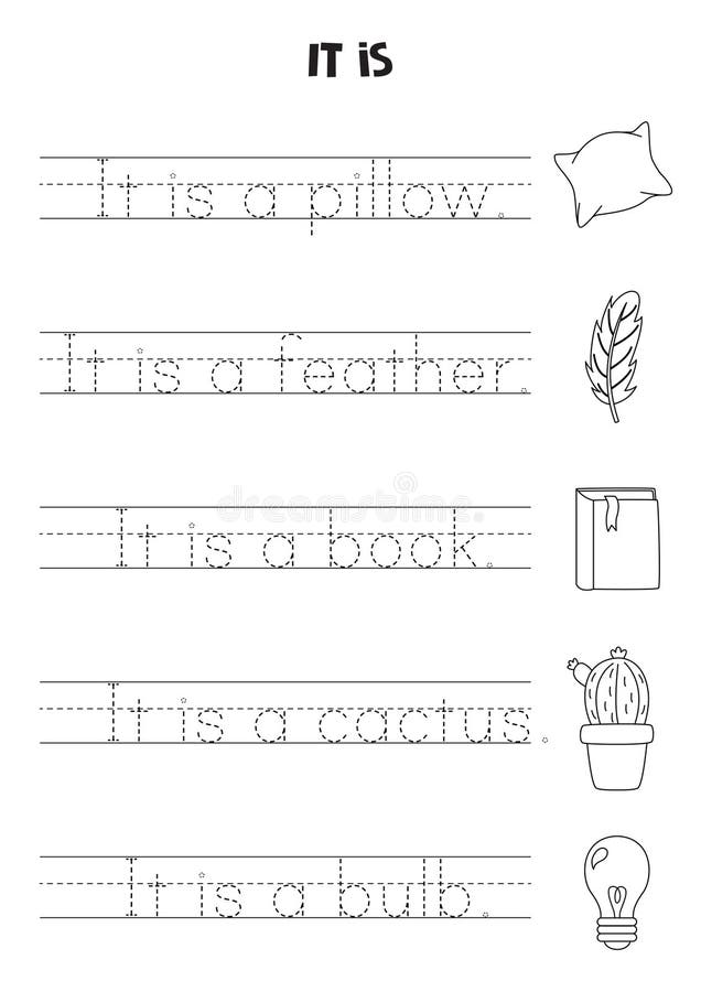 It is Worksheet for Kids. Black and White Educational Worksheet ...
