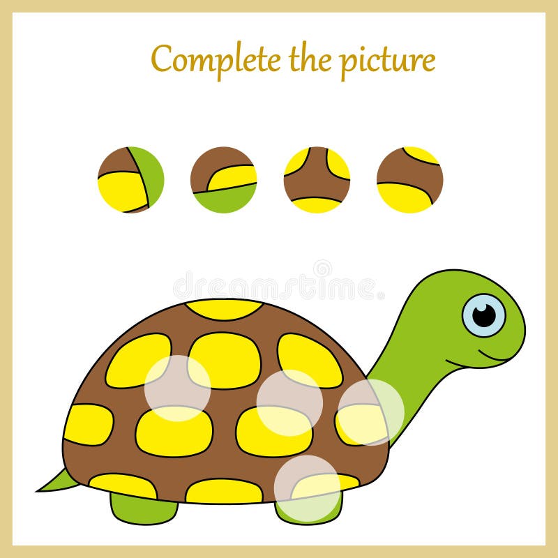 Worksheet for Kids. Complete the Picture, Game for Children Stock ...
