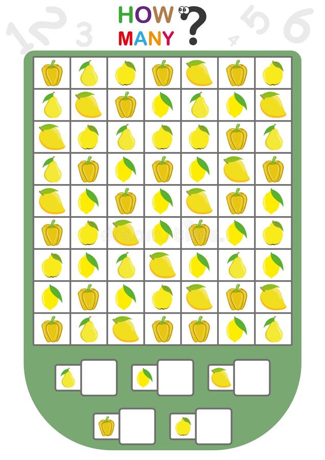 Worksheet for Kids, Count the Number of Objects, Learn the Numbers, How ...