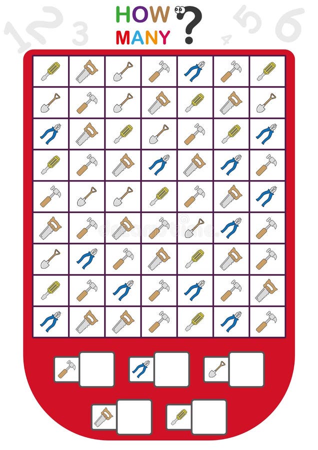 Worksheet for Kids, Count the Number of Objects, Learn the Numbers, How ...