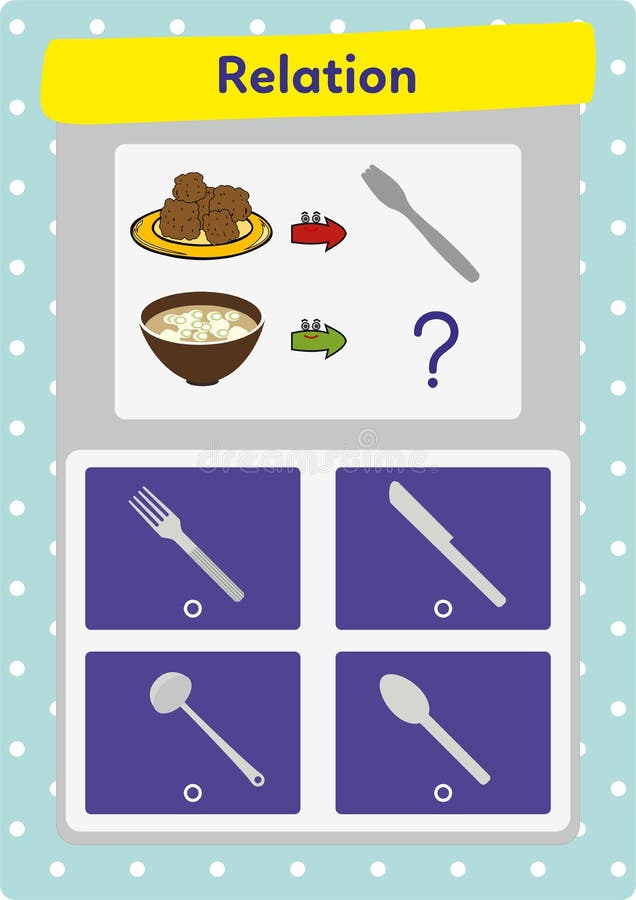 Relation things for kids. stock vector. Illustration of learn - 246252369