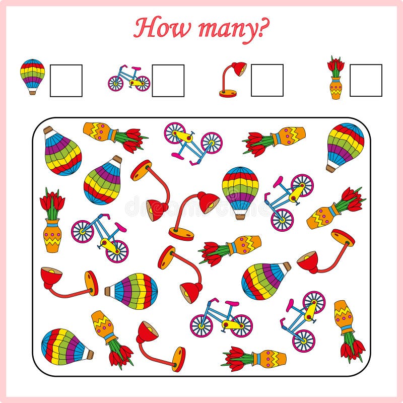 Mathematical Puzzle Game. Learning Mathematics, Worksheet for Preschool ...
