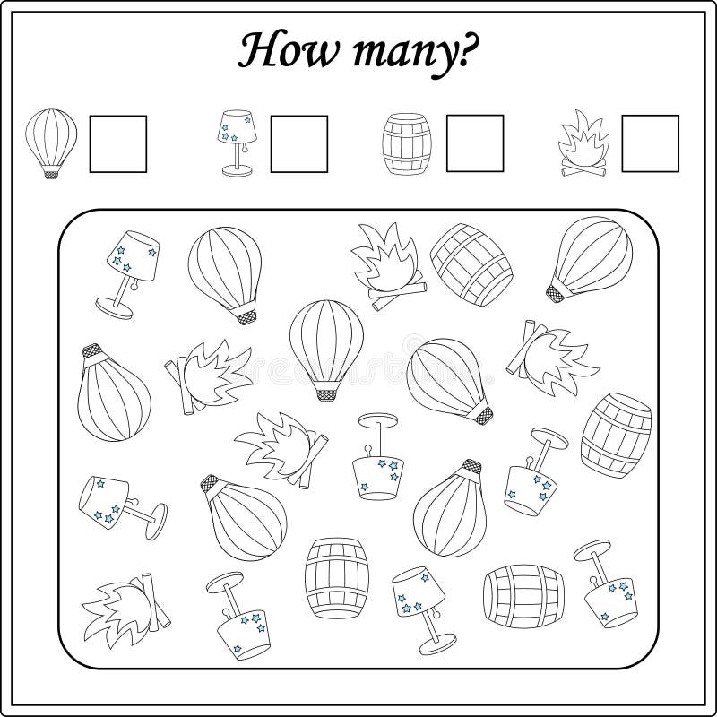 Mathematical Puzzle Game. Learning Mathematics, Worksheet for Preschool ...