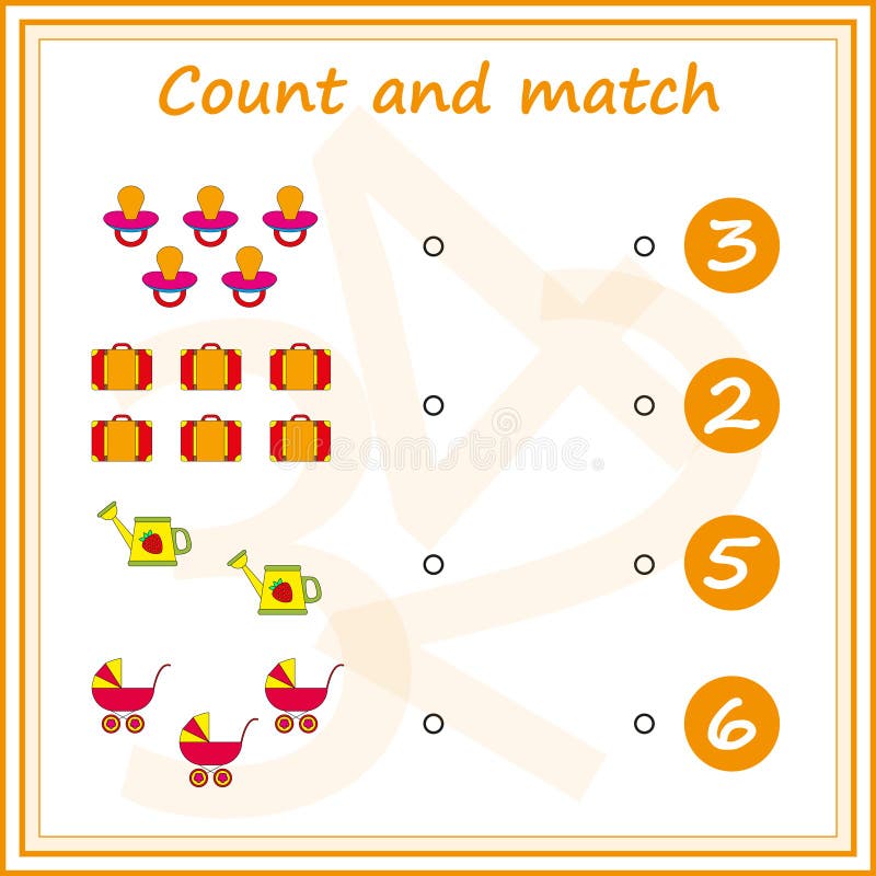 Mathematical Puzzle Game. Learning Mathematics, Worksheet for Preschool ...