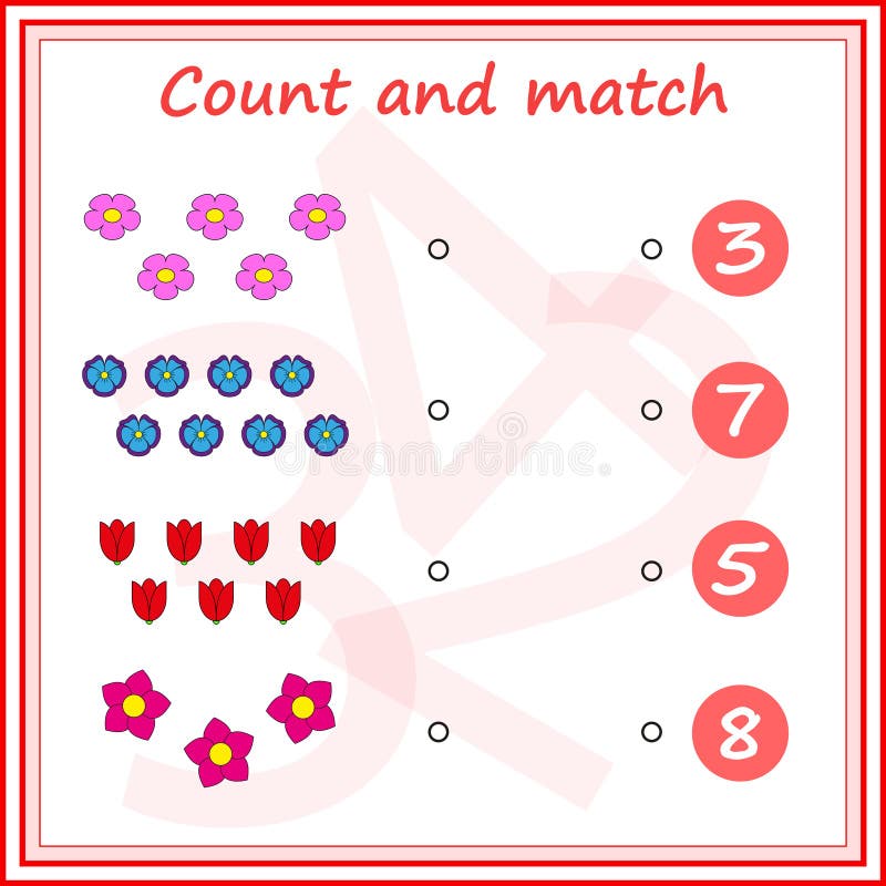Mathematical Puzzle Game. Learning Mathematics, Worksheet for Preschool ...