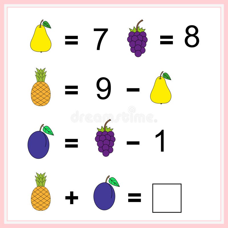 Worksheet. Mathematical Puzzle Game. Learning Mathematics, Tasks for ...