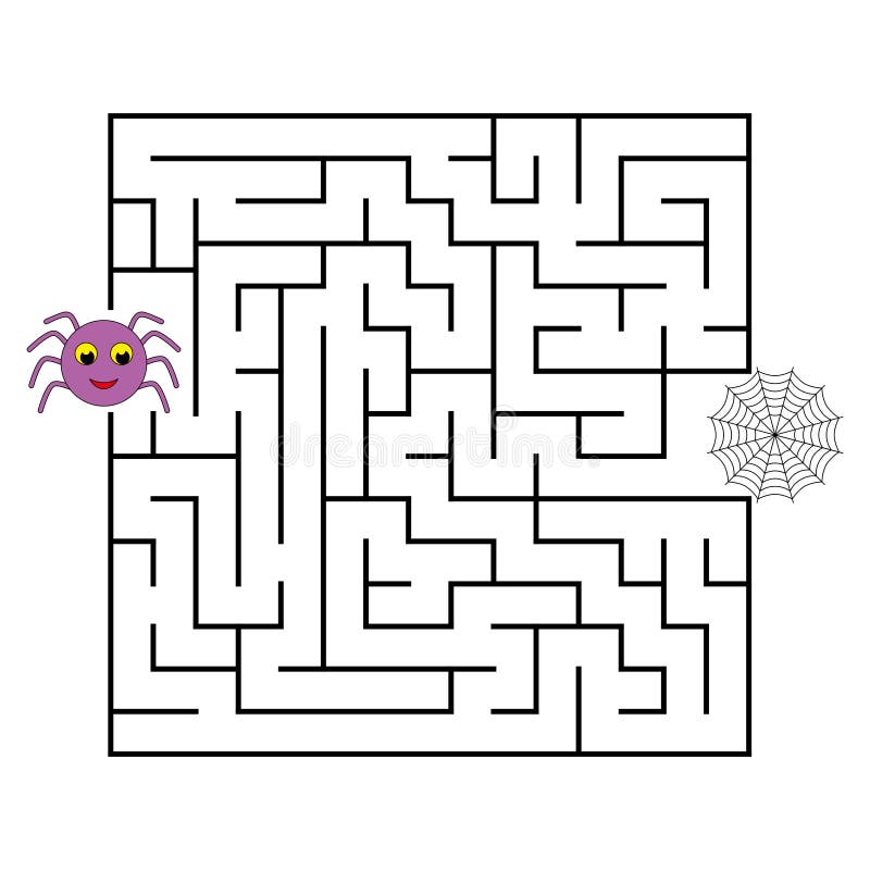 Worksheet. Maze Labyrinth with Entry and Exit Stock Vector ...