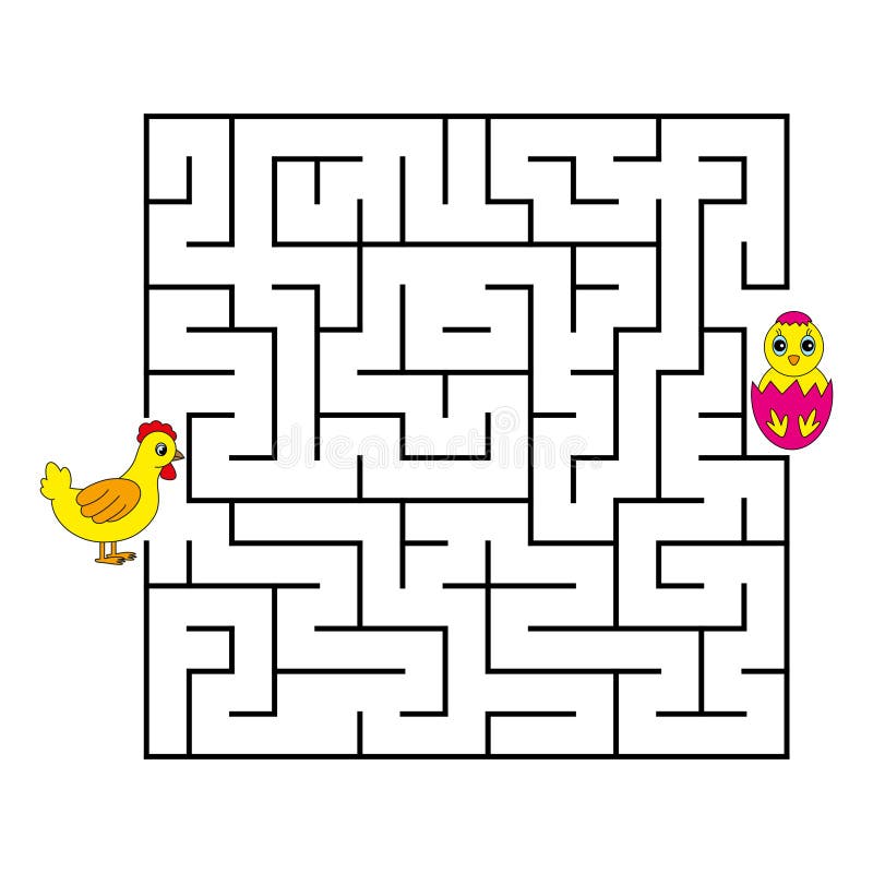 Worksheet. Maze Labyrinth with Entry and Exit Stock Vector ...