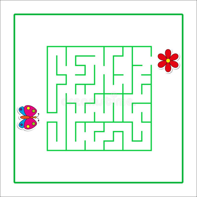 Worksheet. Maze Labyrinth with Entry and Exit Stock Vector ...