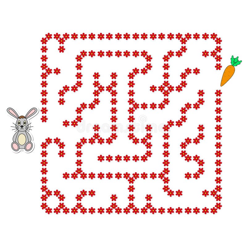 Worksheet. Maze Labyrinth with Entry and Exit Stock Vector ...