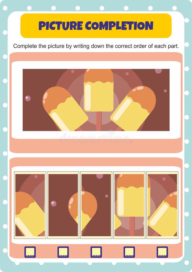 Activity To Complete the Missing Parts in the Picture Stock ... Activity To Complete the Missing Parts in the Picture Stock ...