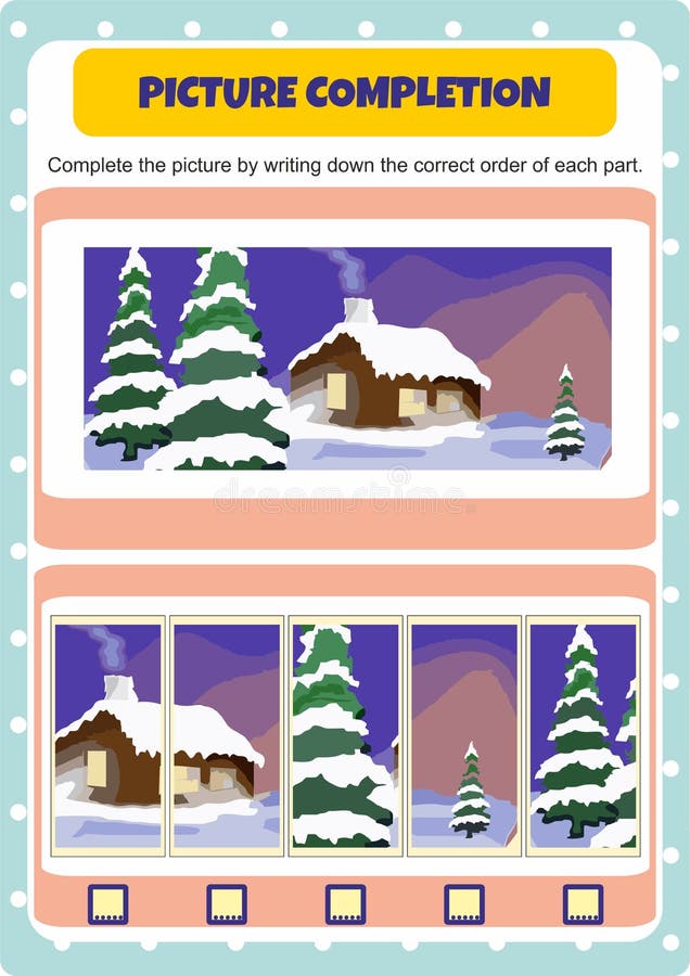 Activity To Complete the Missing Parts in the Picture Stock ...