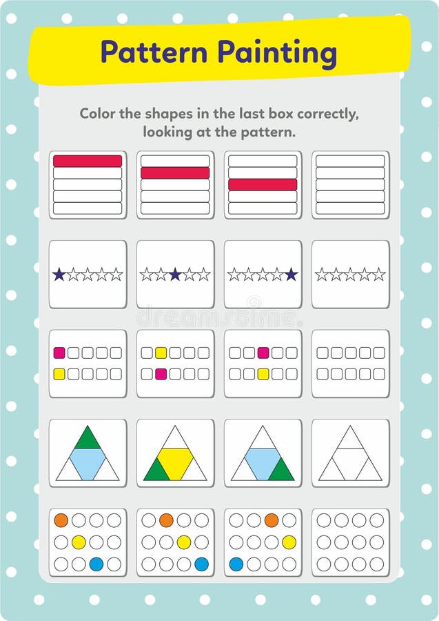 This Worksheet is a Pattern Completion Activity Anda Painting Stock ...