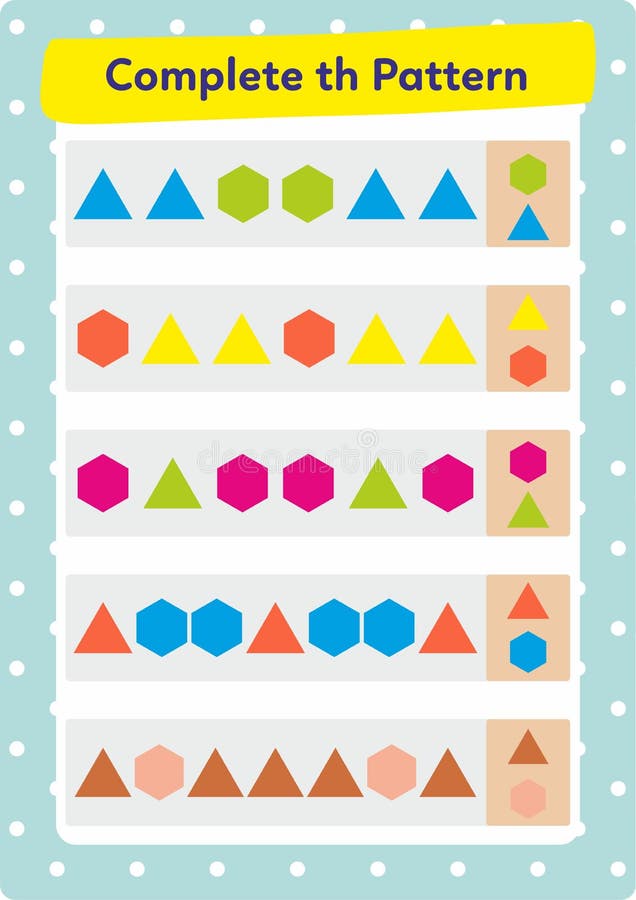 Pattern Activity for Kids. Funny Activities. Stock Vector ...