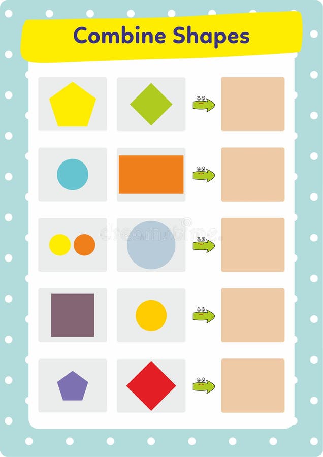 Pattern Gam for Kids, about Shape Combine. Stock Vector - Illustration ...