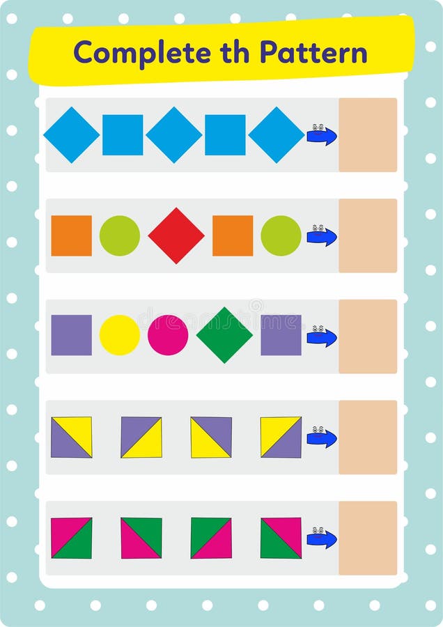 Pattern Gam for Kids, about Shape Combine. Stock Vector - Illustration ...