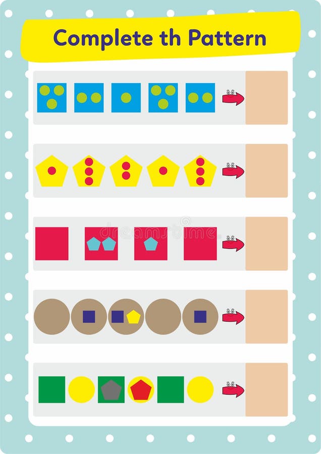 Pattern Gam for Kids, about Shape Combine. Stock Vector - Illustration ...
