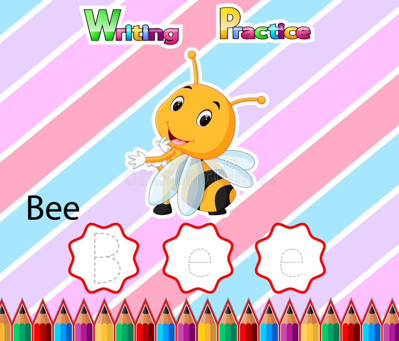 Bee and spelling-book stock vector. Illustration of insect - 21102394