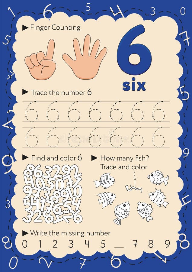 Worksheets for Learning Numbers. Learning and Activity for Kids. Number ...