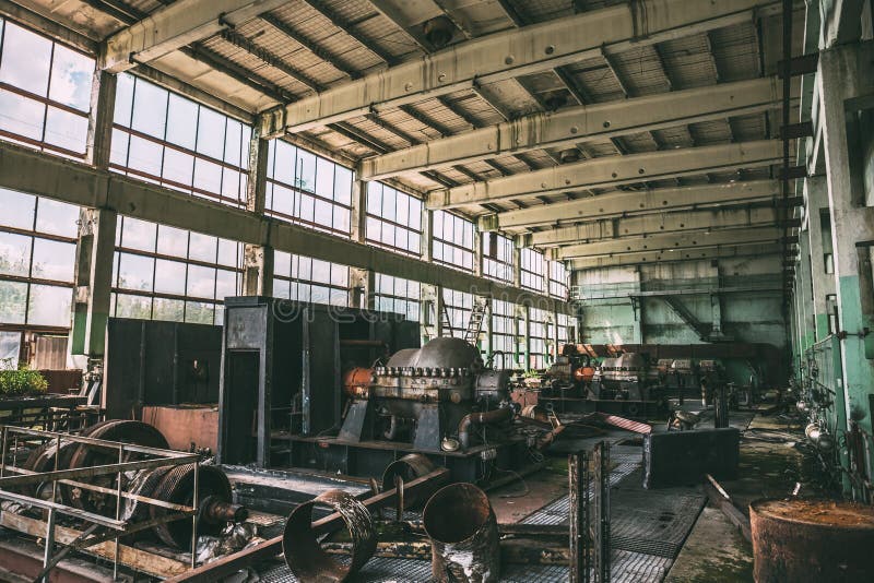 Workshop of Abandoned Metallurgical Factory Inside Interior with ...