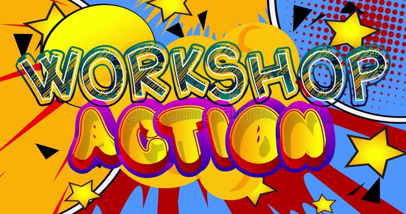 Workshop. Comic Book Word Text Stock Footage - Video of design ...