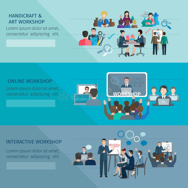 Interactive Workshop. Editable Vector Illustration Stock Vector ...