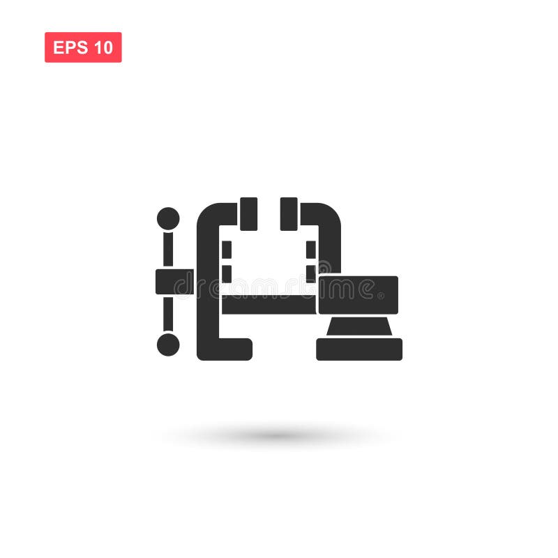 Workshop Bench Vise Clamp Vector Isolated 7 Stock Vector - Illustration ...