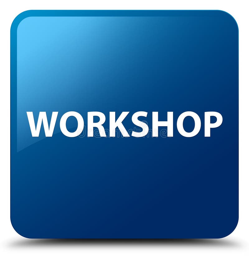 WORKSHOP Blue Overlapping Squares Banner Stock Illustration ...