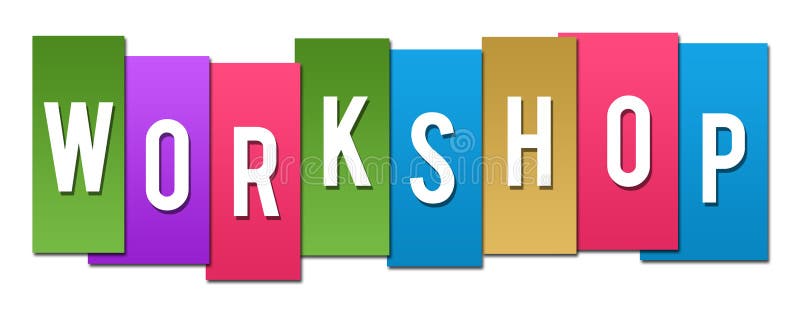 Workshop Colorful Stripes stock illustration. Illustration of school ...