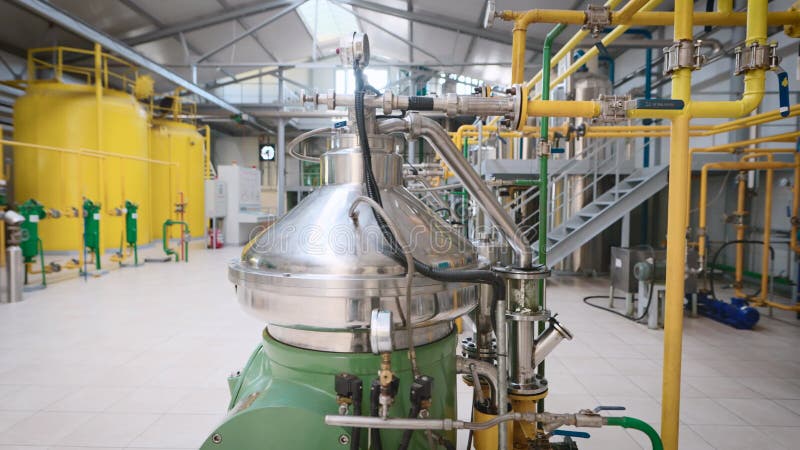 A Workshop with a Complex Chemical Process. Tanks and Pipelines Stock ...