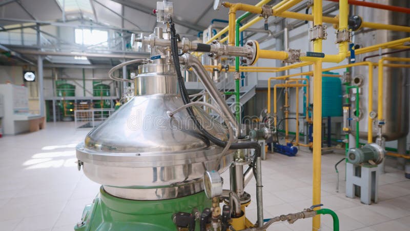 A Workshop with a Complex Chemical Process. Tanks and Pipelines Stock ...