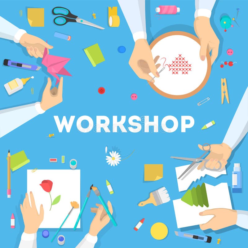 Workshop Concept. Idea of Education and Creativity Stock Vector ...