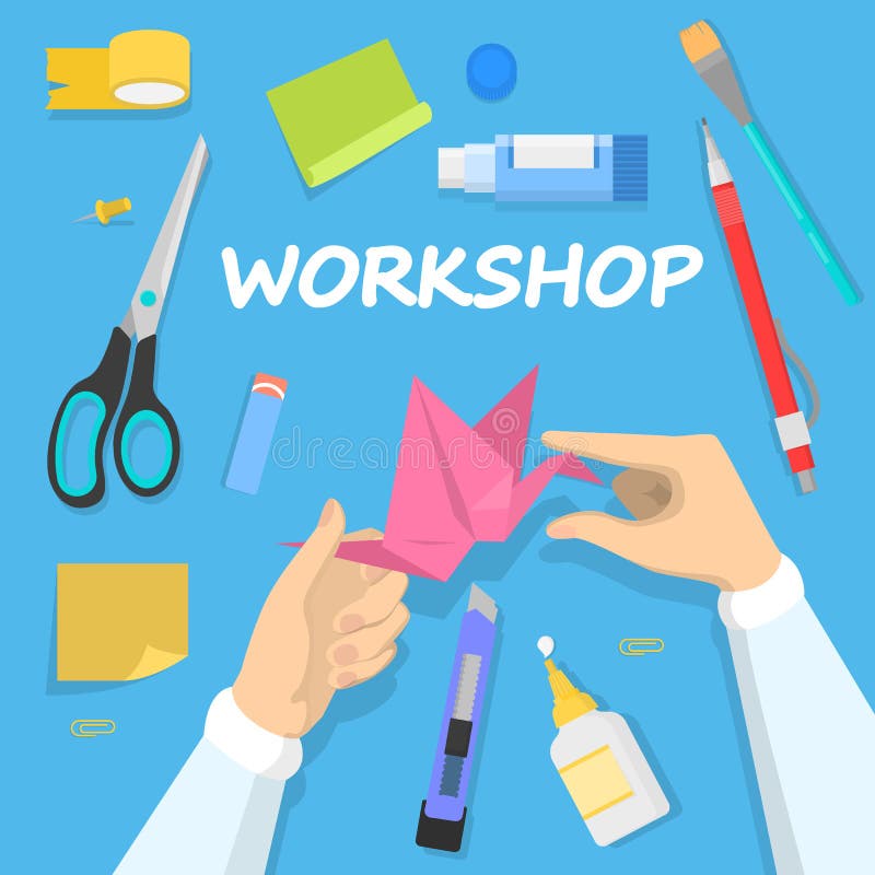 Workshop Concept. Idea of Education and Creativity Stock Vector ...