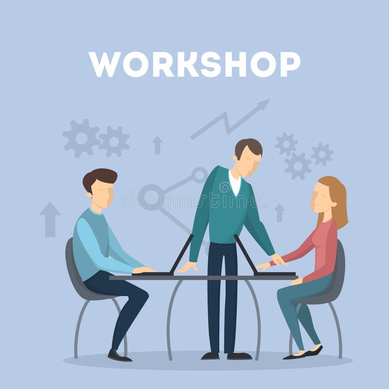 Workshop Concept. Idea of Education and Creativity Stock Vector ...