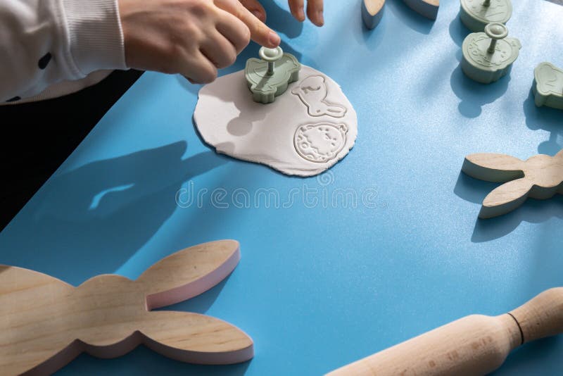 Workshop Cutting Figures Children Air Dry Clay Activity Handicraft Idea ...