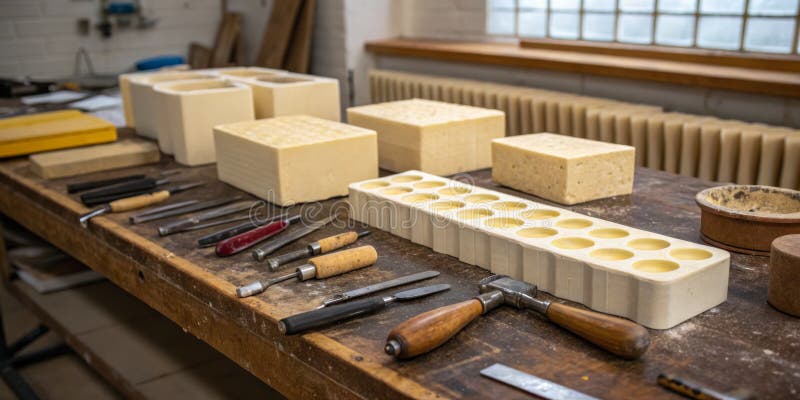 Workshop Dedicated To Cheese-making with Tools and Molds at a Craft ...