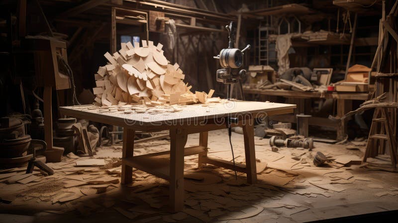 Workshop draft table stock illustration. Illustration of construction ...