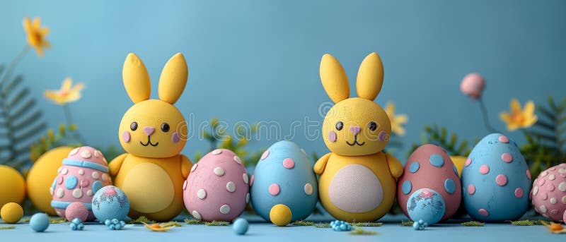 Workshop for Easter Eggs Hand Crafts with Rabbit Stock Illustration ...