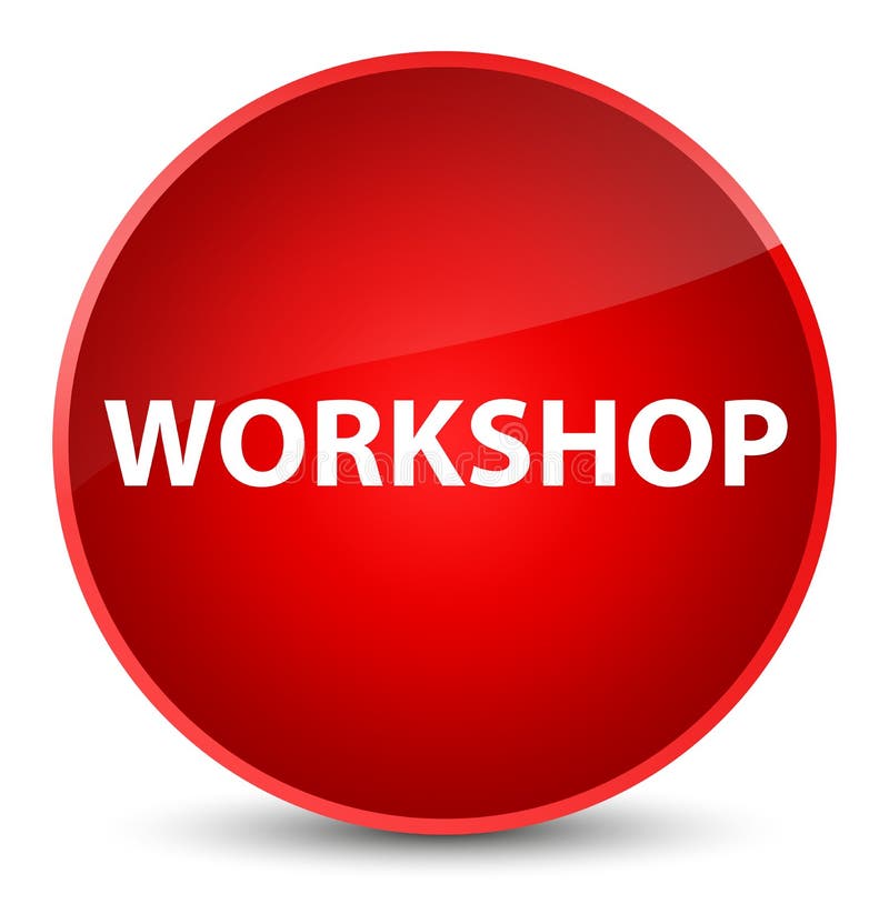 Workshop Elegant Red Round Button Stock Illustration - Illustration of ...