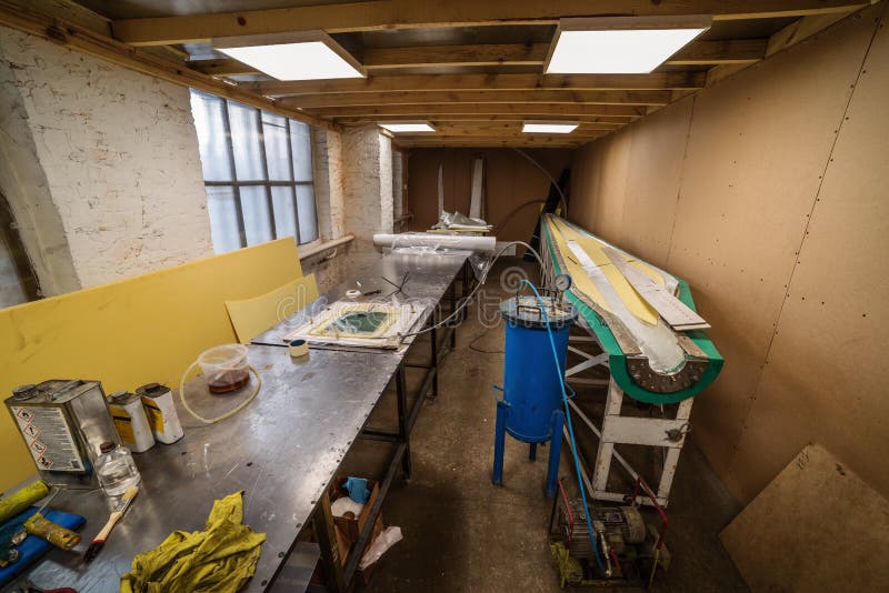 Workshop with Equipment for Making Wind Generator Blades, Using the ...