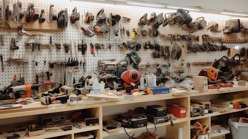 A Workshop Filled with Various Types of Saws Drills and O One Created ...