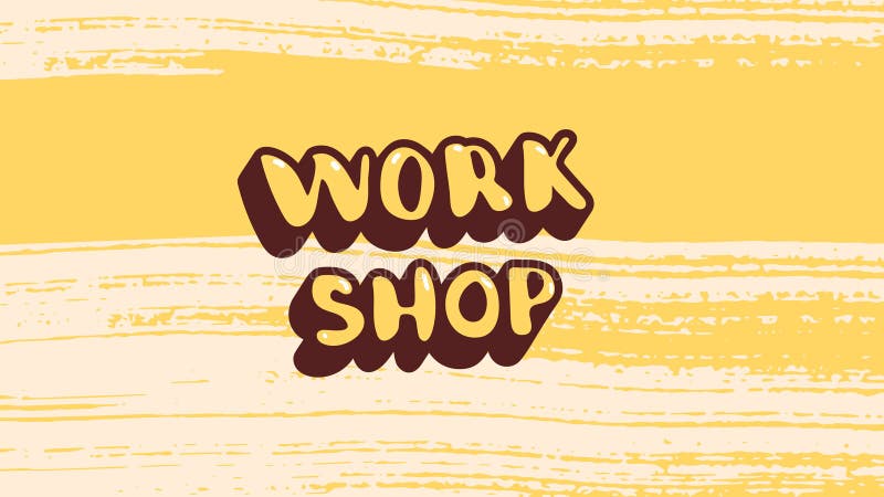 Workshop Handwritten Lettering Banner. Vector Illustration Stock Vector ...