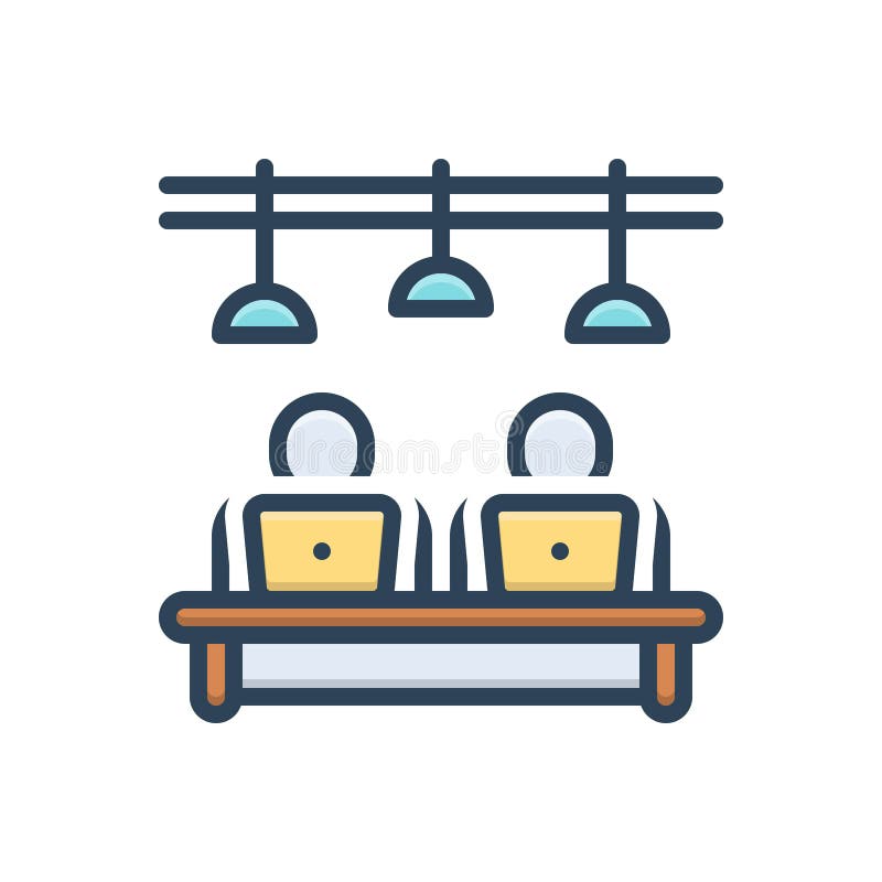 Color Illustration Icon for Workshop, Lamp and Student Stock Vector ...