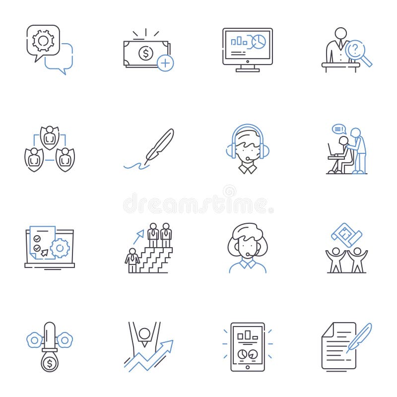 Workshop Inauguration Line Icons Collection. Inauguration, Workshop ...