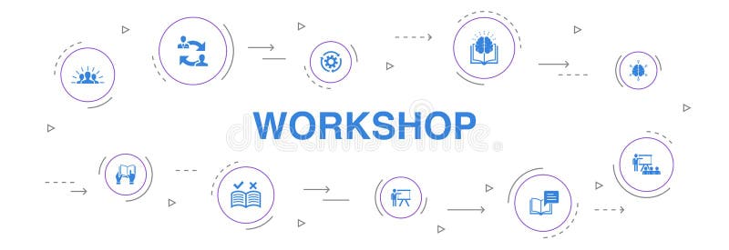 Workshop Infographic 10 Steps Circle Stock Vector - Illustration of ...