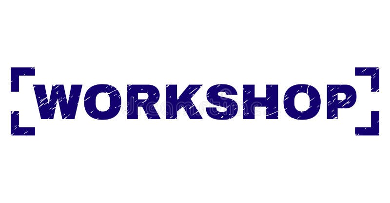 Scratched Textured WORKSHOP Stamp Seal Inside Corners Stock Vector ...
